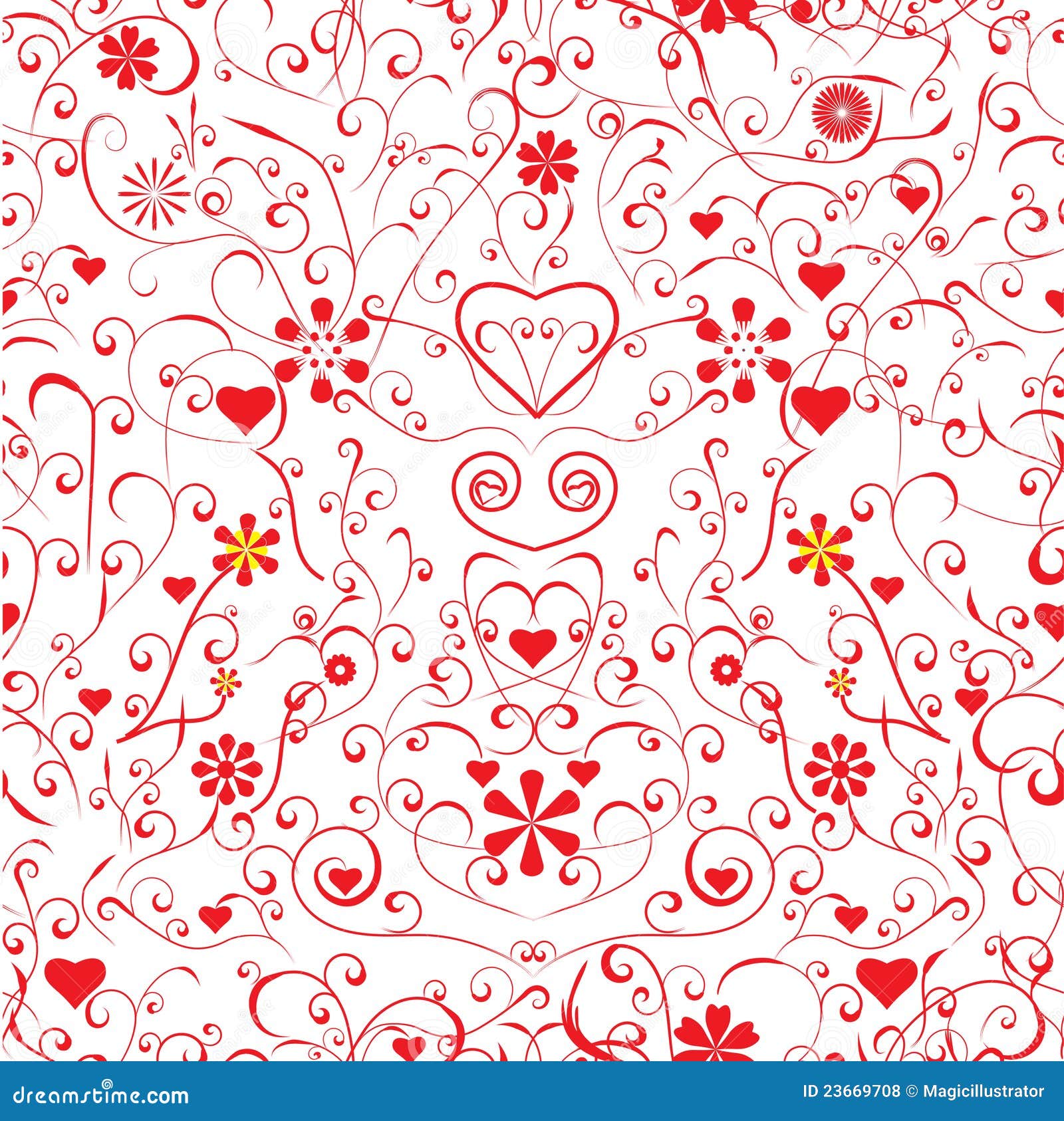 Rad floral pattern stock illustration. Illustration of elegance - 23669708