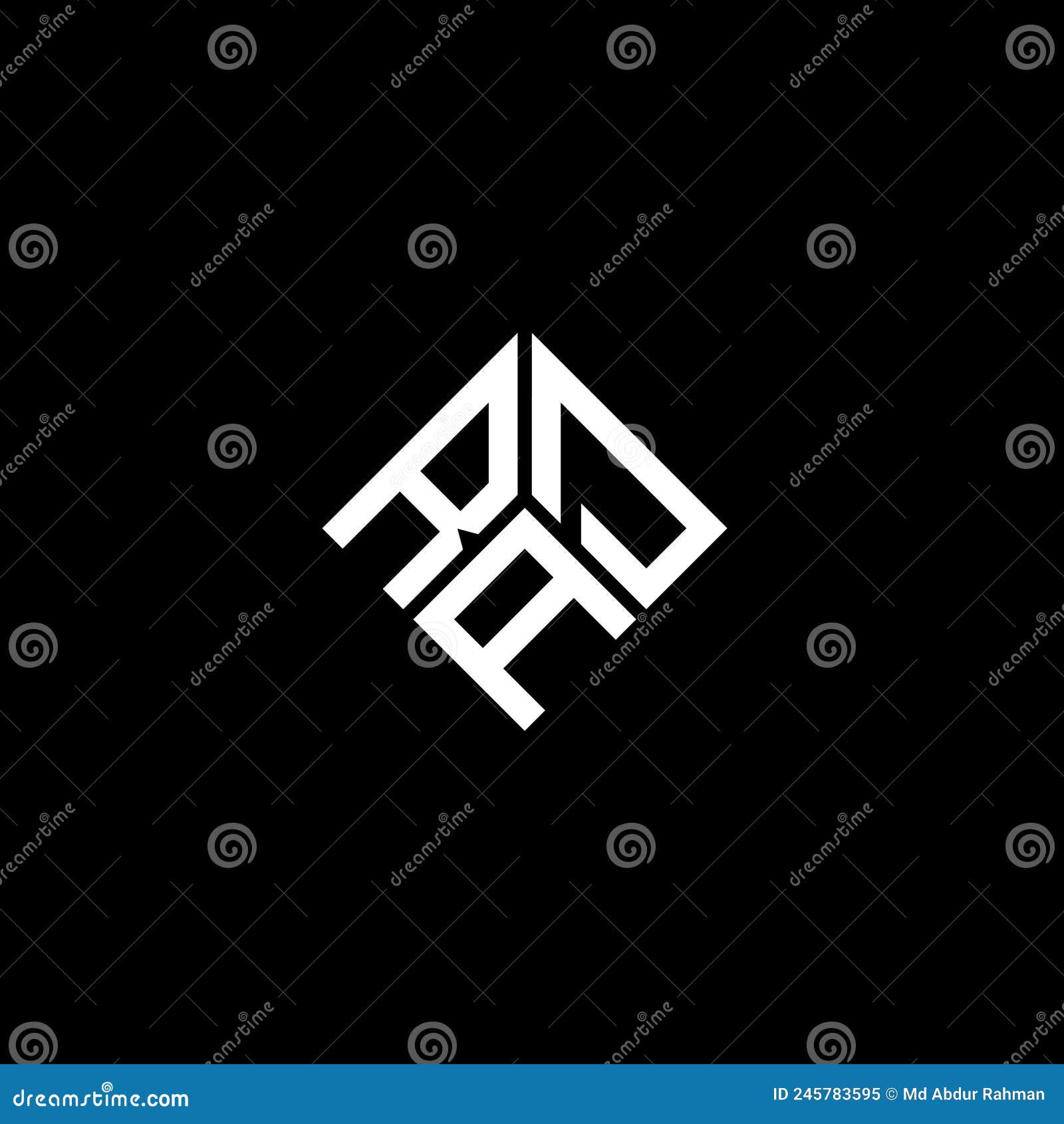 RAD Letter Logo Design on Black Background. RAD Creative Initials ...