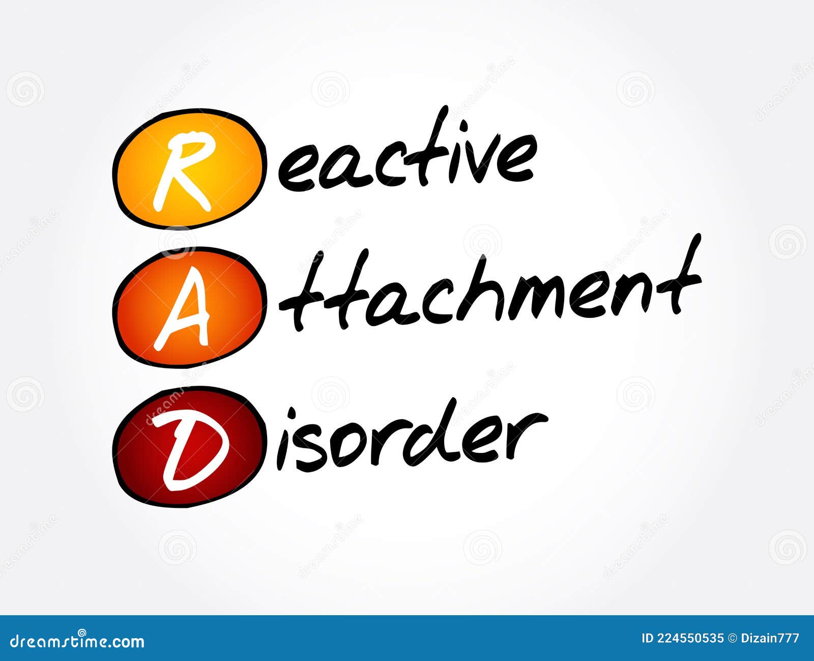 RAD - Reactive Attachment Disorder Acronym, Medical Concept Background ...