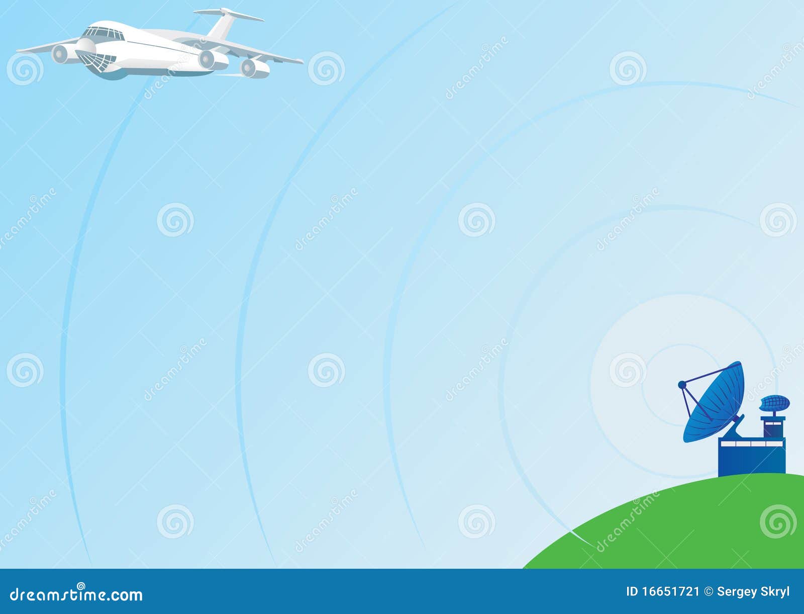 Radar ilustración del vector. Ilustración de aire, radio - 16651721