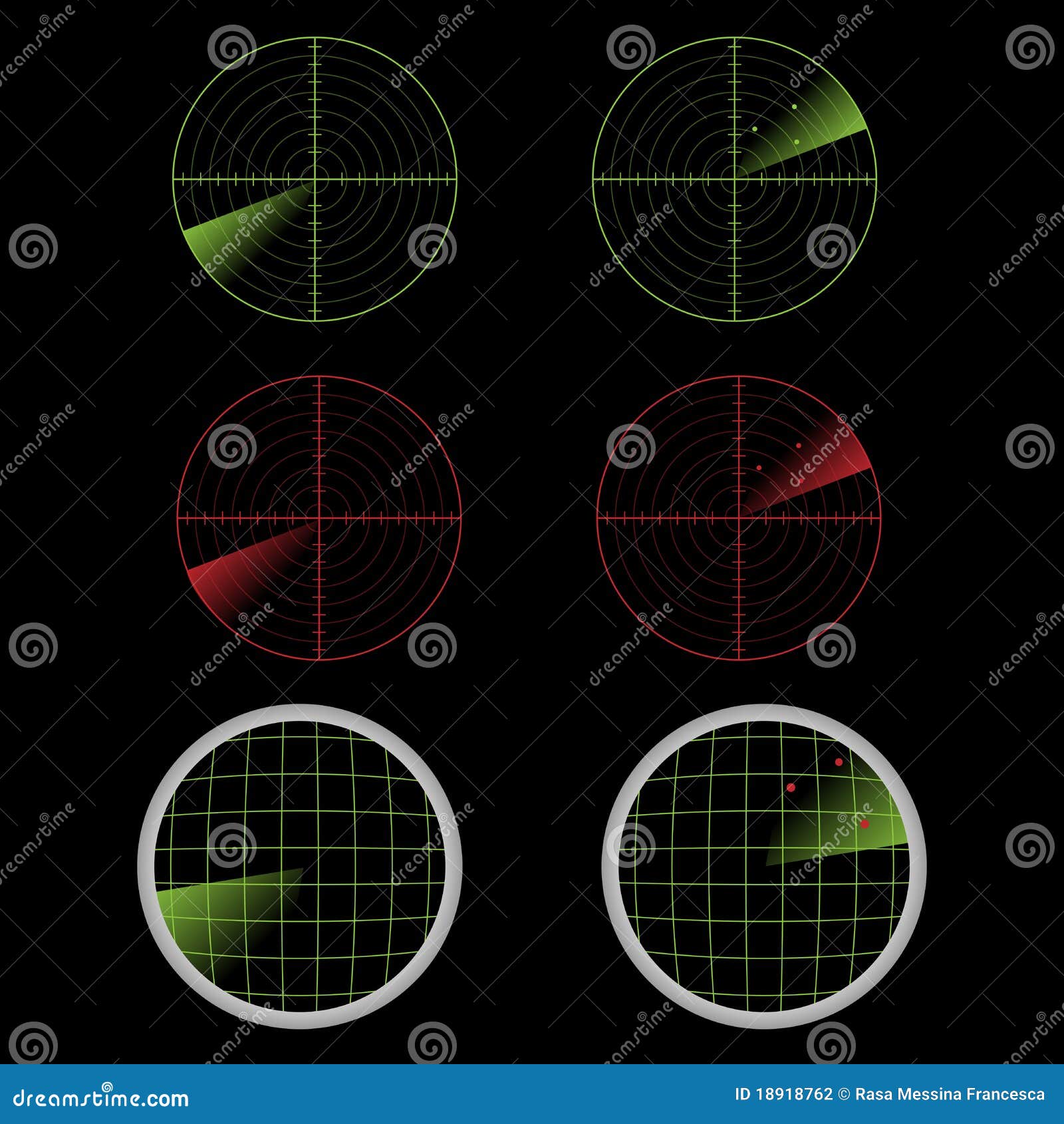 Radar stock vector. Illustration of collection, military - 18918762