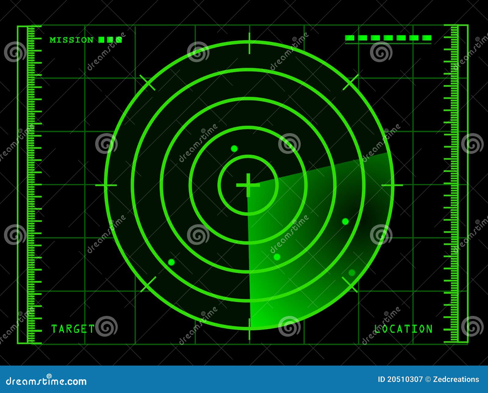 Radar stock vector. Illustration of grid, defense, chart - 20510307