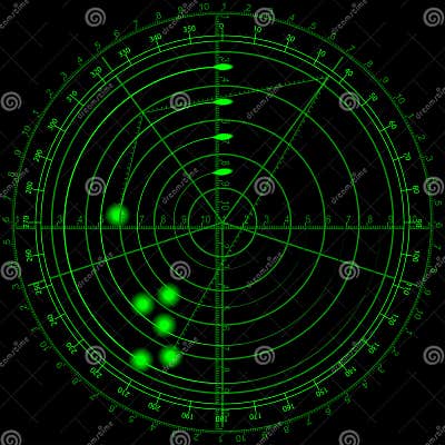 Radar stock vector. Illustration of electronic, detect - 4656780