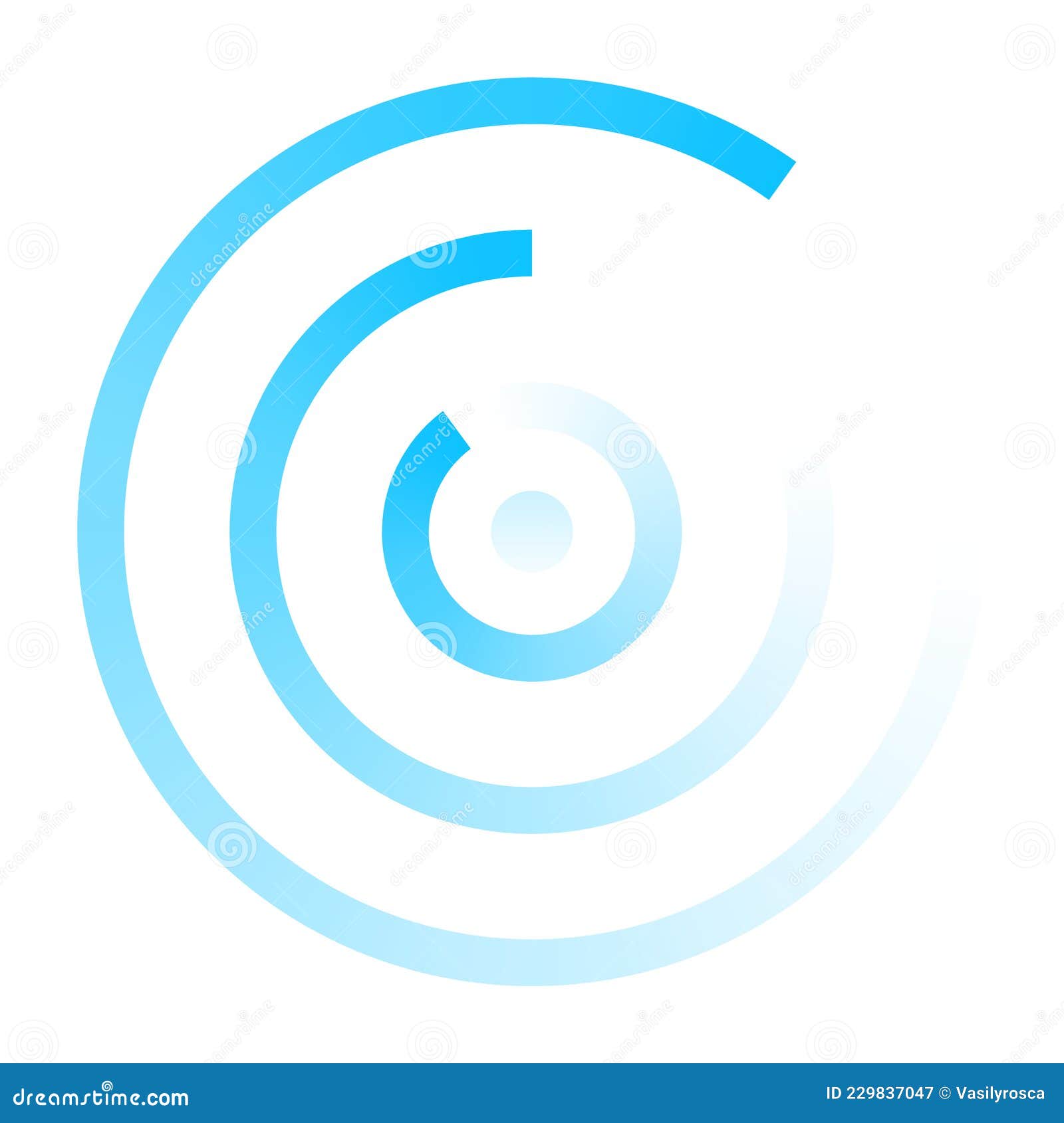 Wave From Concentric Squares On The Surface. Bright, Milky Radio Wave ...