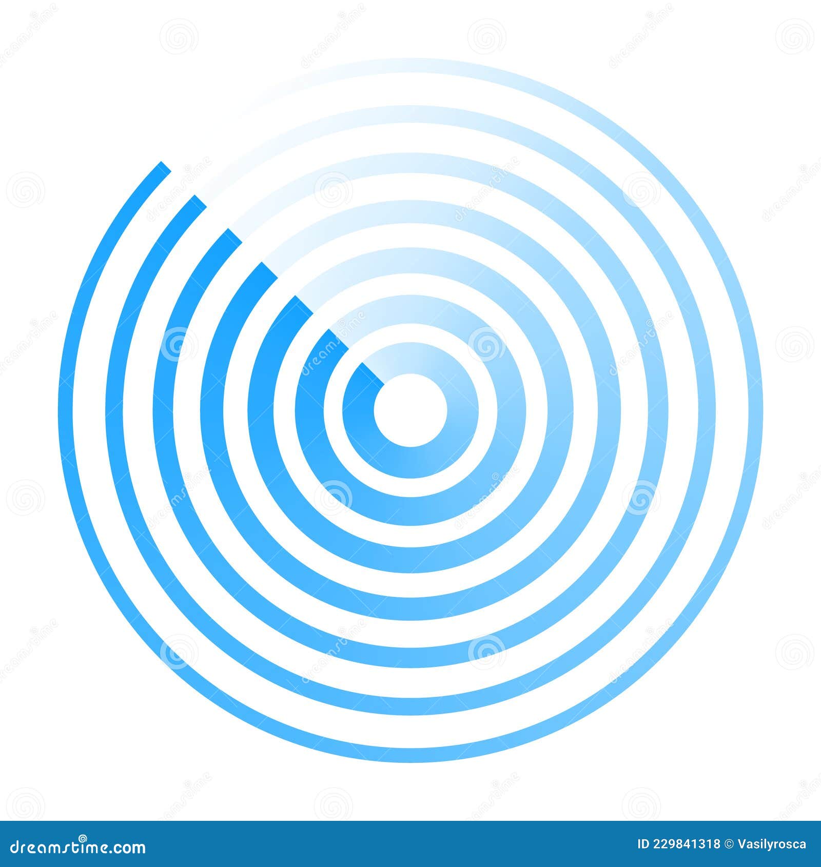 Wave From Concentric Squares On The Surface. Bright, Milky Radio Wave ...