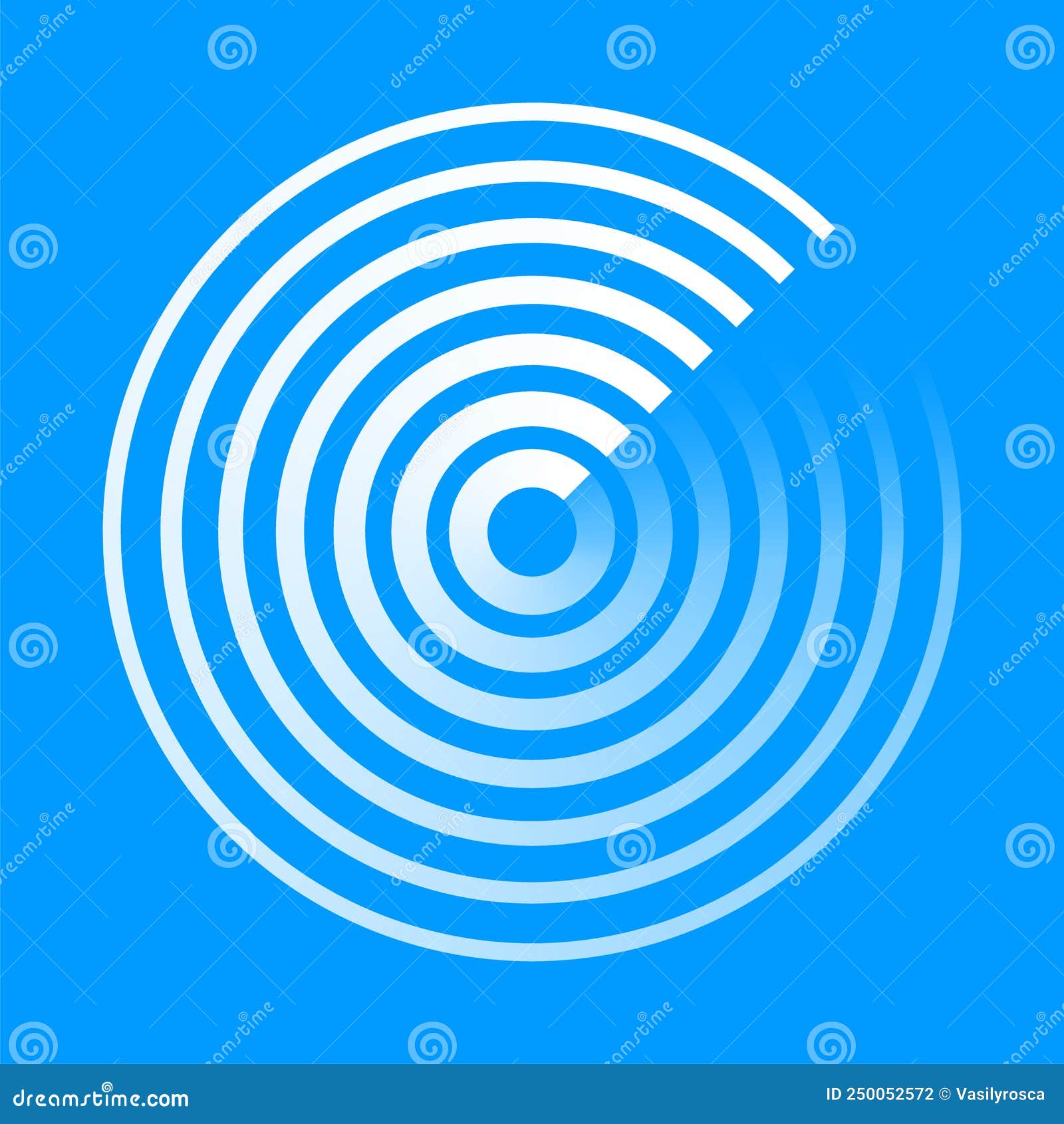 Wave From Concentric Squares On The Surface. Bright, Milky Radio Wave ...