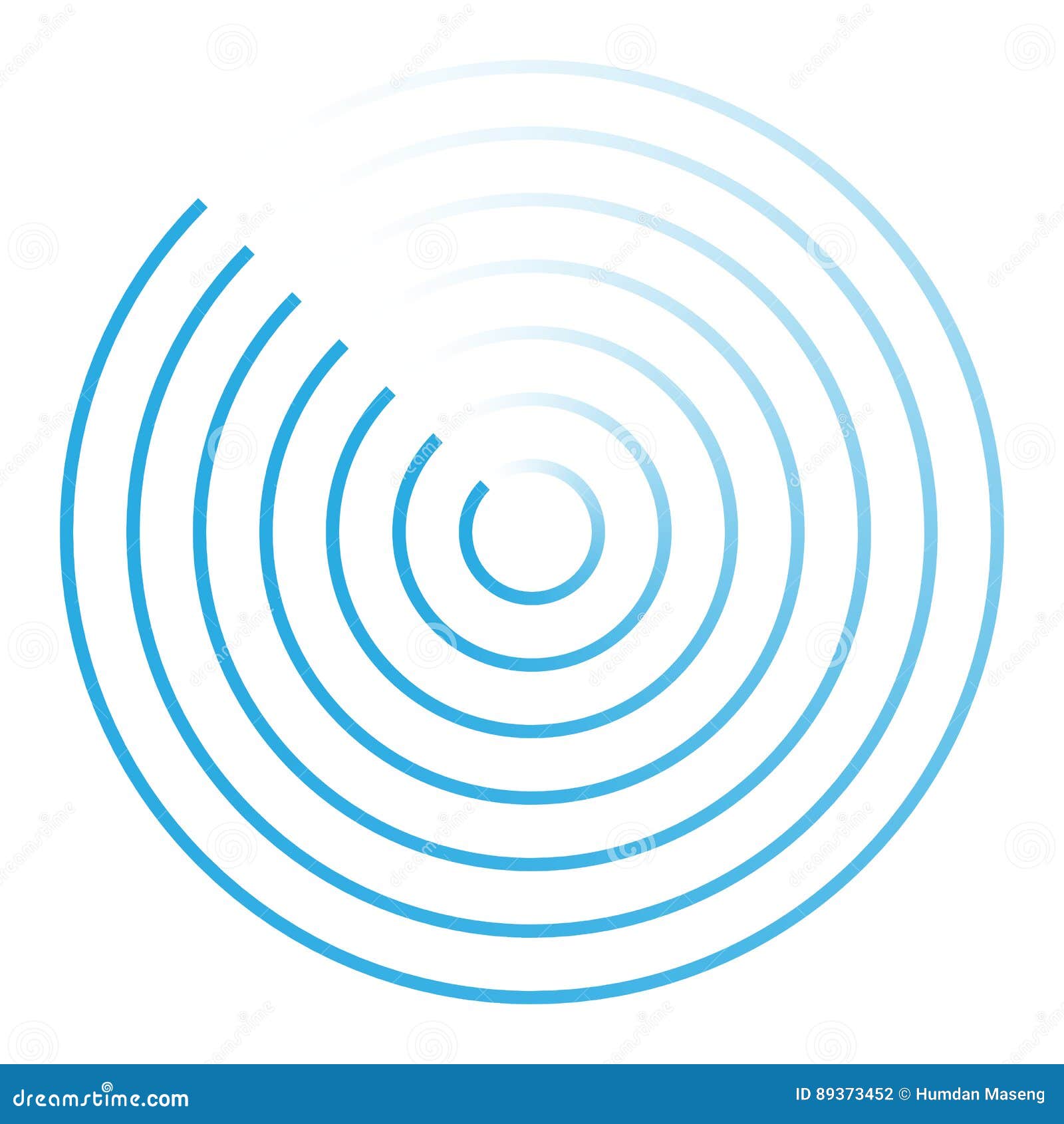 Radar Abstract Icon Logo. Circle Wave Concentric Line Vector Radar ...