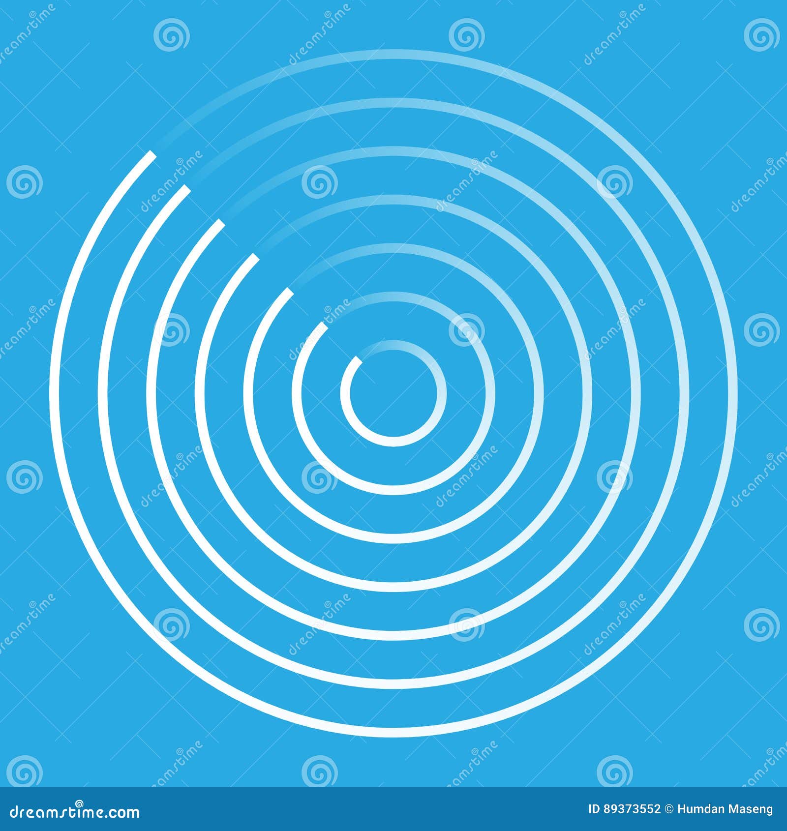 Radar Abstract Icon Logo. Circle Wave Concentric Line Vector Radar ...