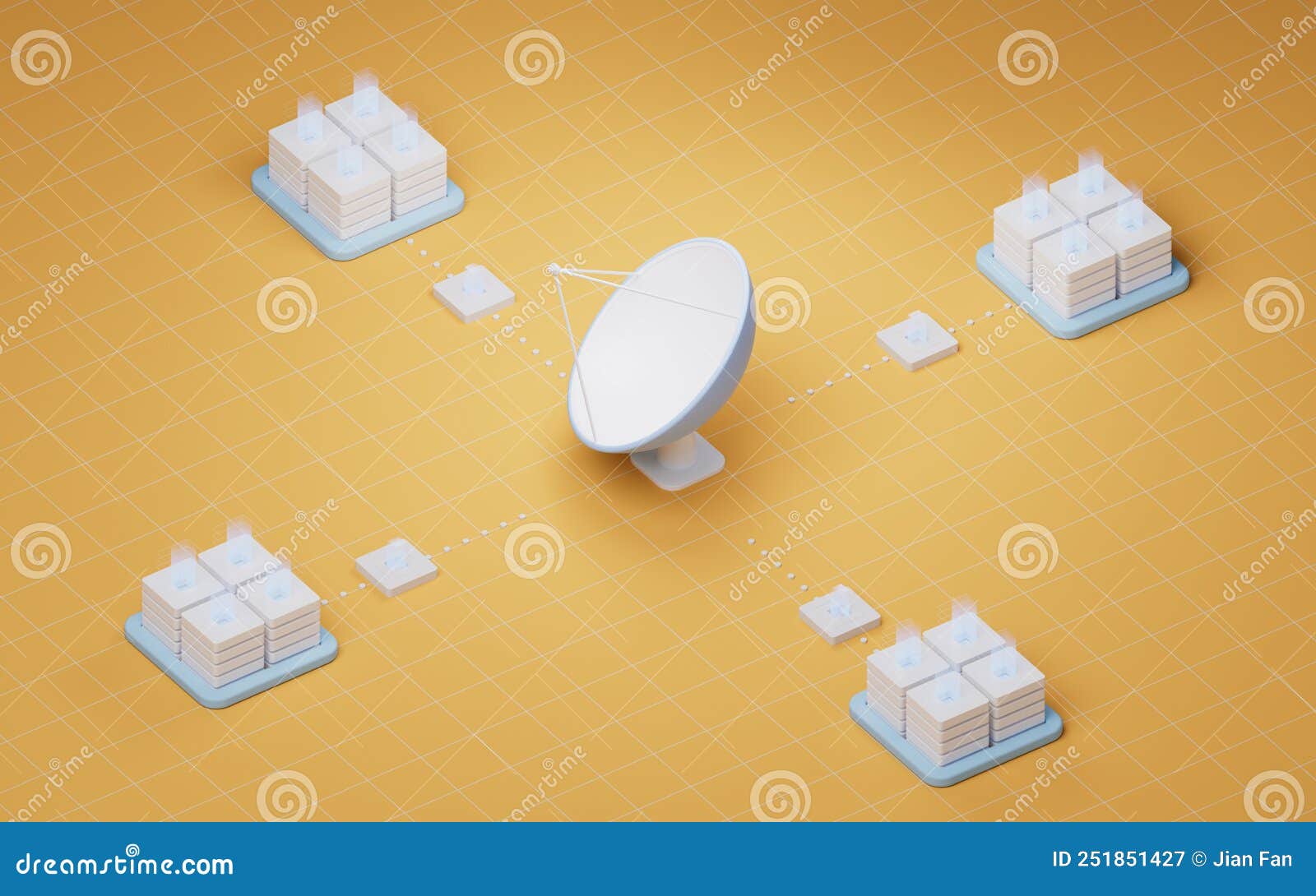 Radar Antenna, Aerospace and Communications Concept, 3d Rendering Stock ...