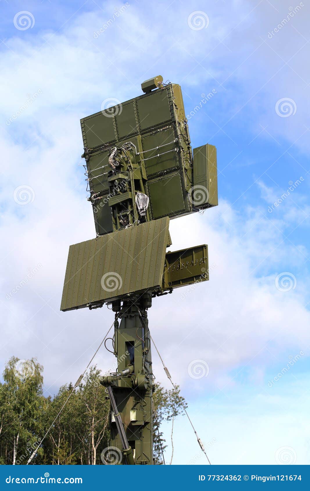 Radar Antenna of the Air Defence System Stock Photo - Image of phased ...