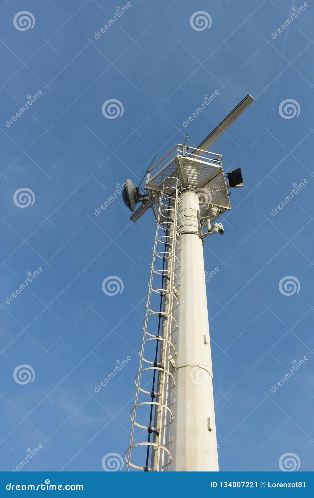 Radar Antenna in Construction Site Stock Image - Image of construction ...