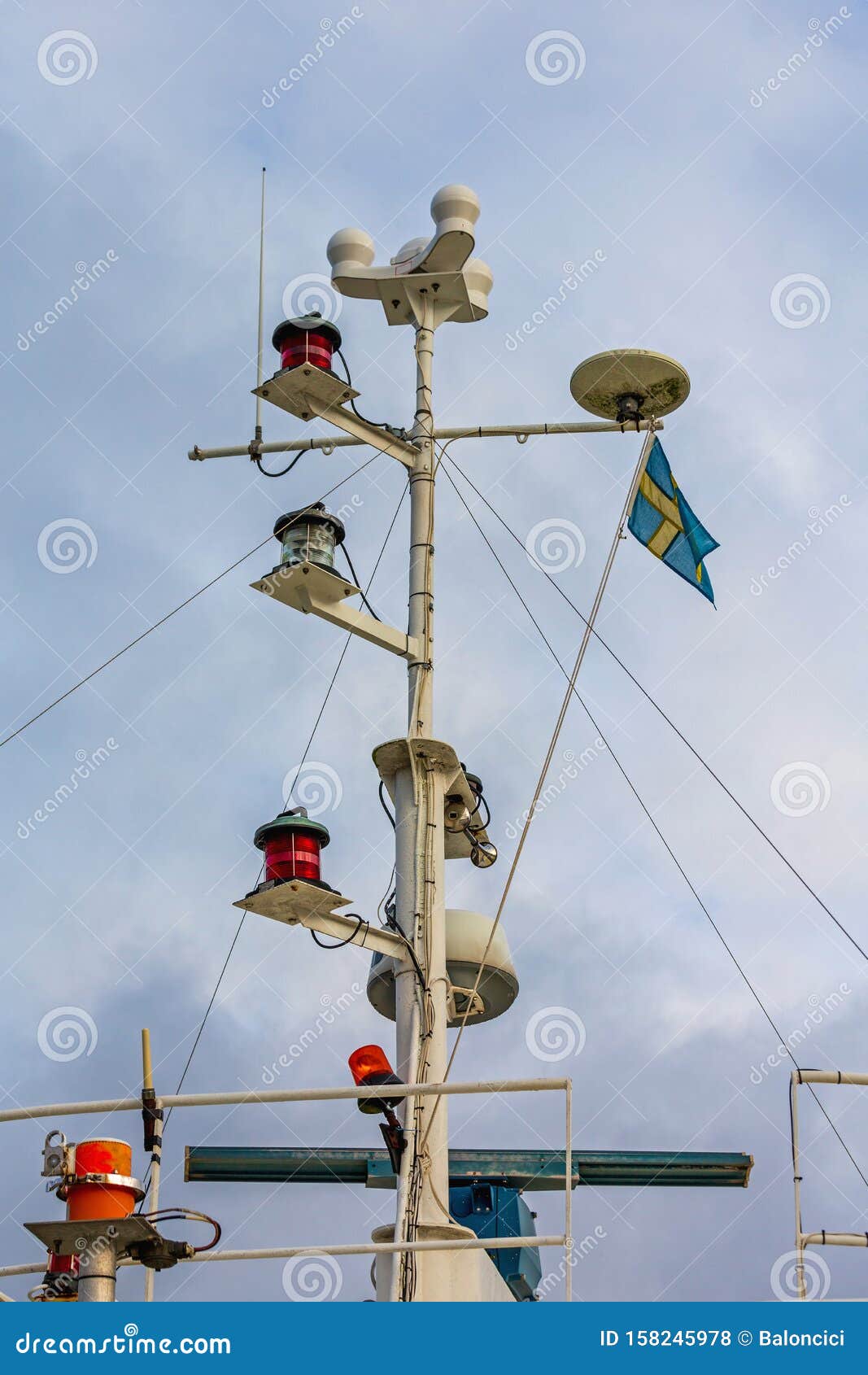 Antenna Mast Ship stock photo. Image of pole, mast, communication ...