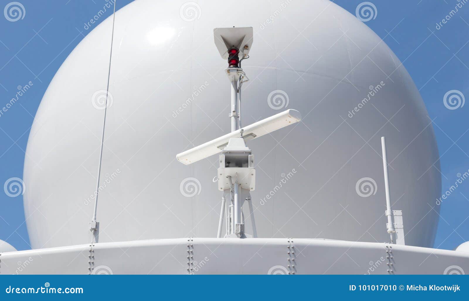 Radar Antenna on a Military Ship Stock Photo - Image of communication ...