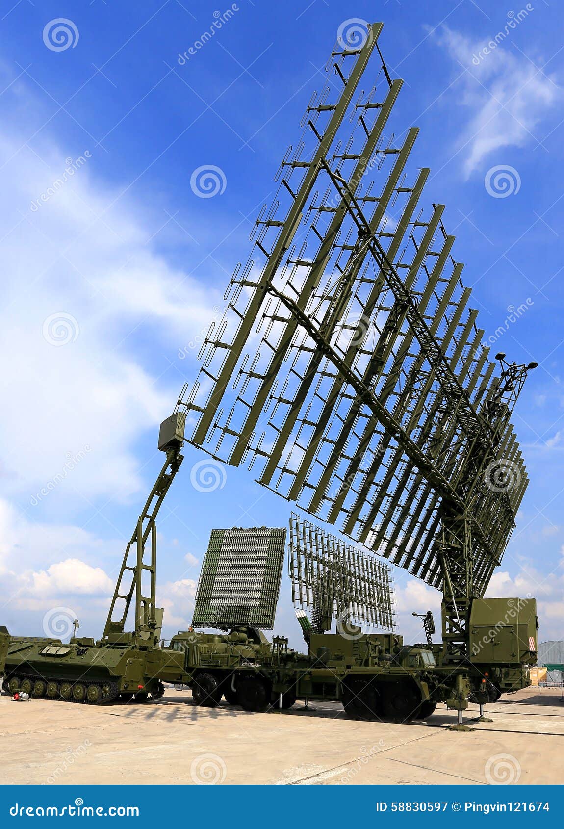 Radar antennas stock image. Image of radar, group, platform - 58830597