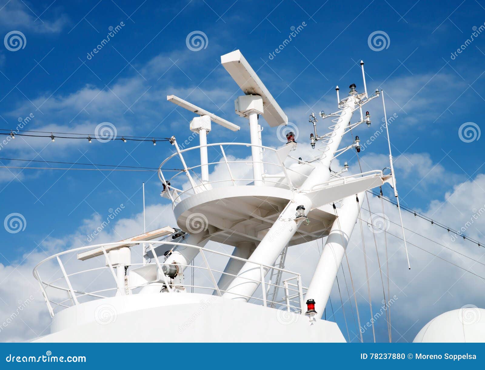 Radar and Antennas for Radio Communications Stock Photo - Image of ...