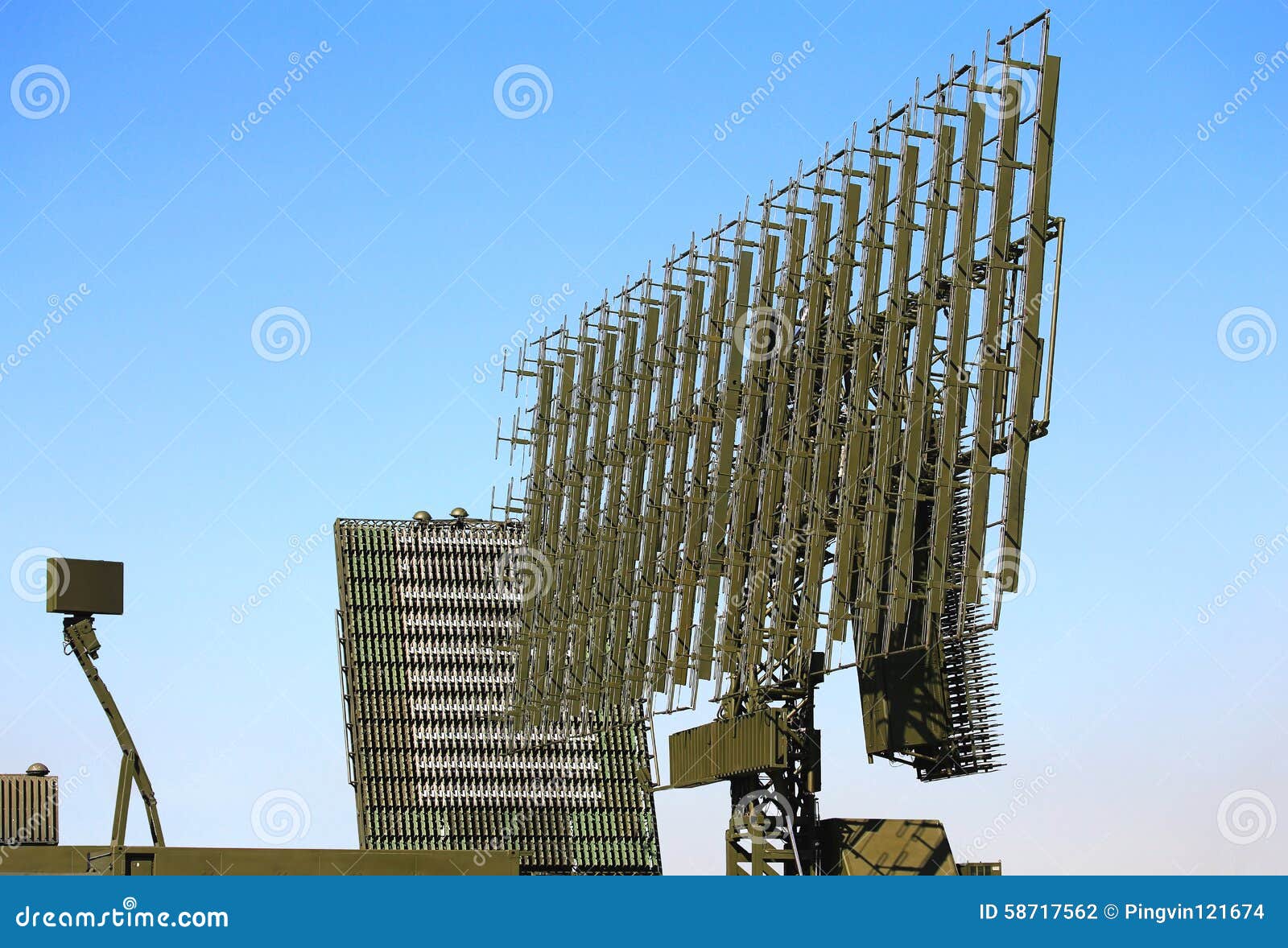 Radar antennas stock photo. Image of detection, power - 58717562