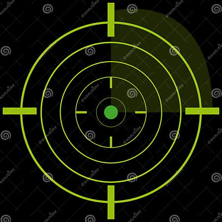 Radar on black background stock vector. Illustration of object - 86967363