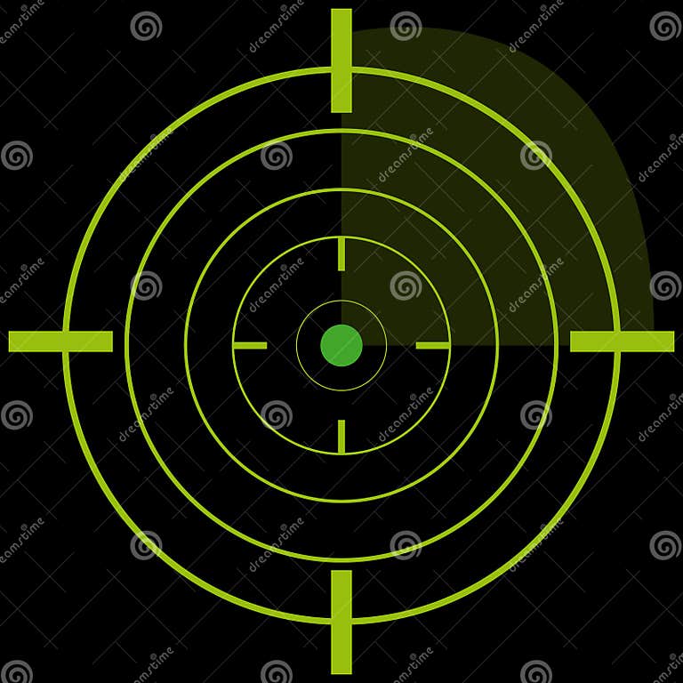 Radar on black background stock vector. Illustration of object - 86967363