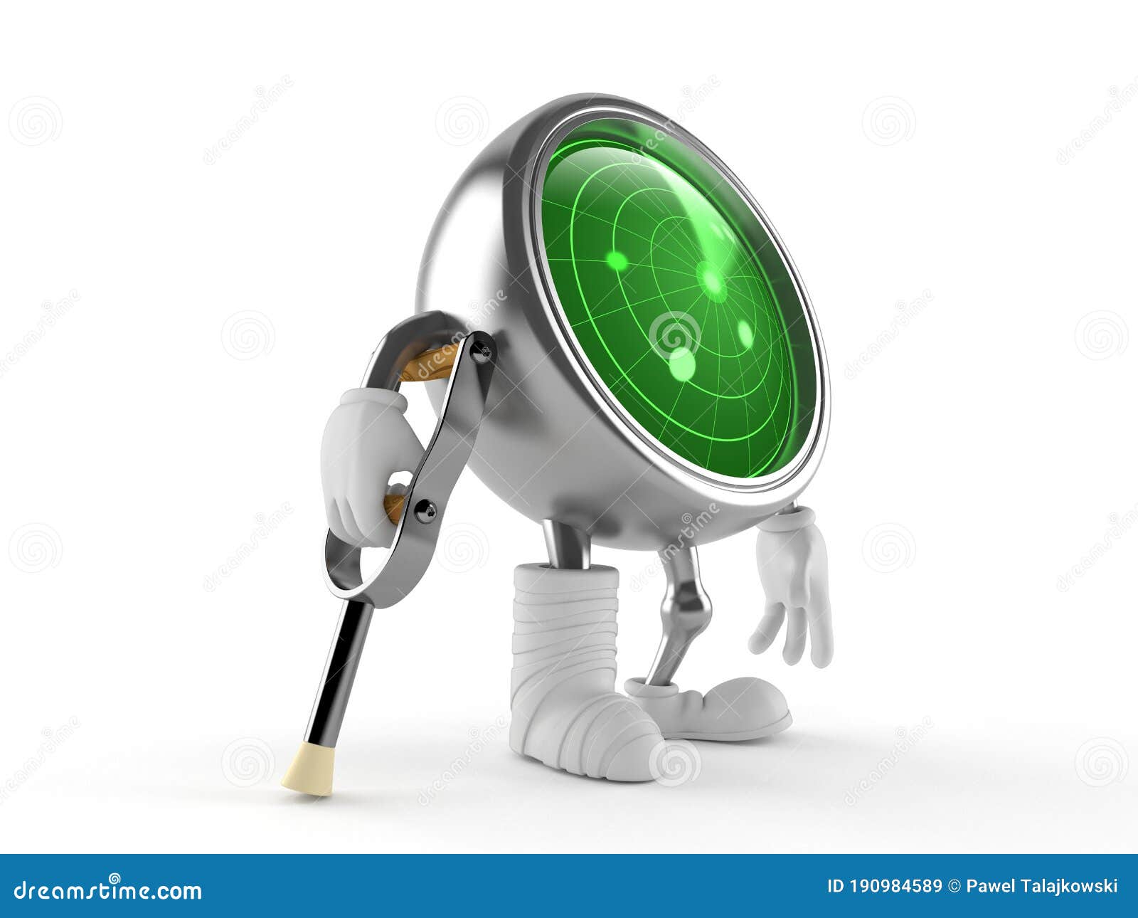 Radar Character With Blank Whiteboard Stock Photography | CartoonDealer ...
