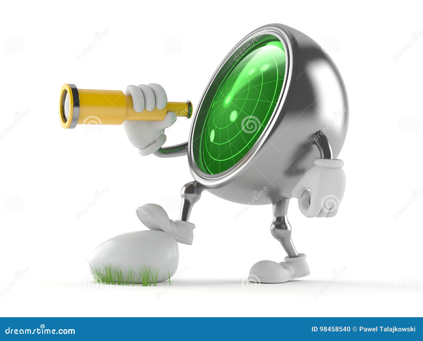 Radar Character With Broken Leg Royalty-Free Cartoon | CartoonDealer ...