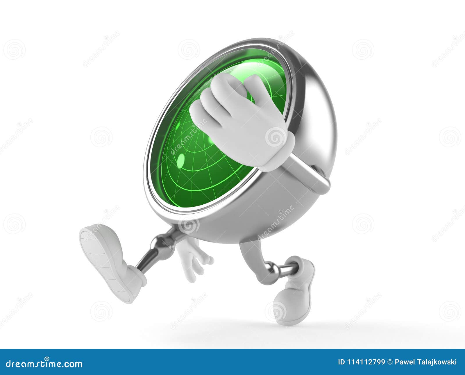 Radar character running stock illustration. Illustration of security ...