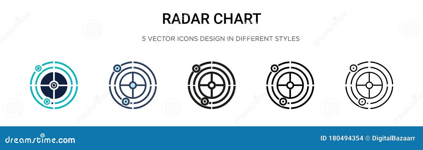Radar Chart Icon in Filled, Thin Line, Outline and Stroke Style. Vector ...