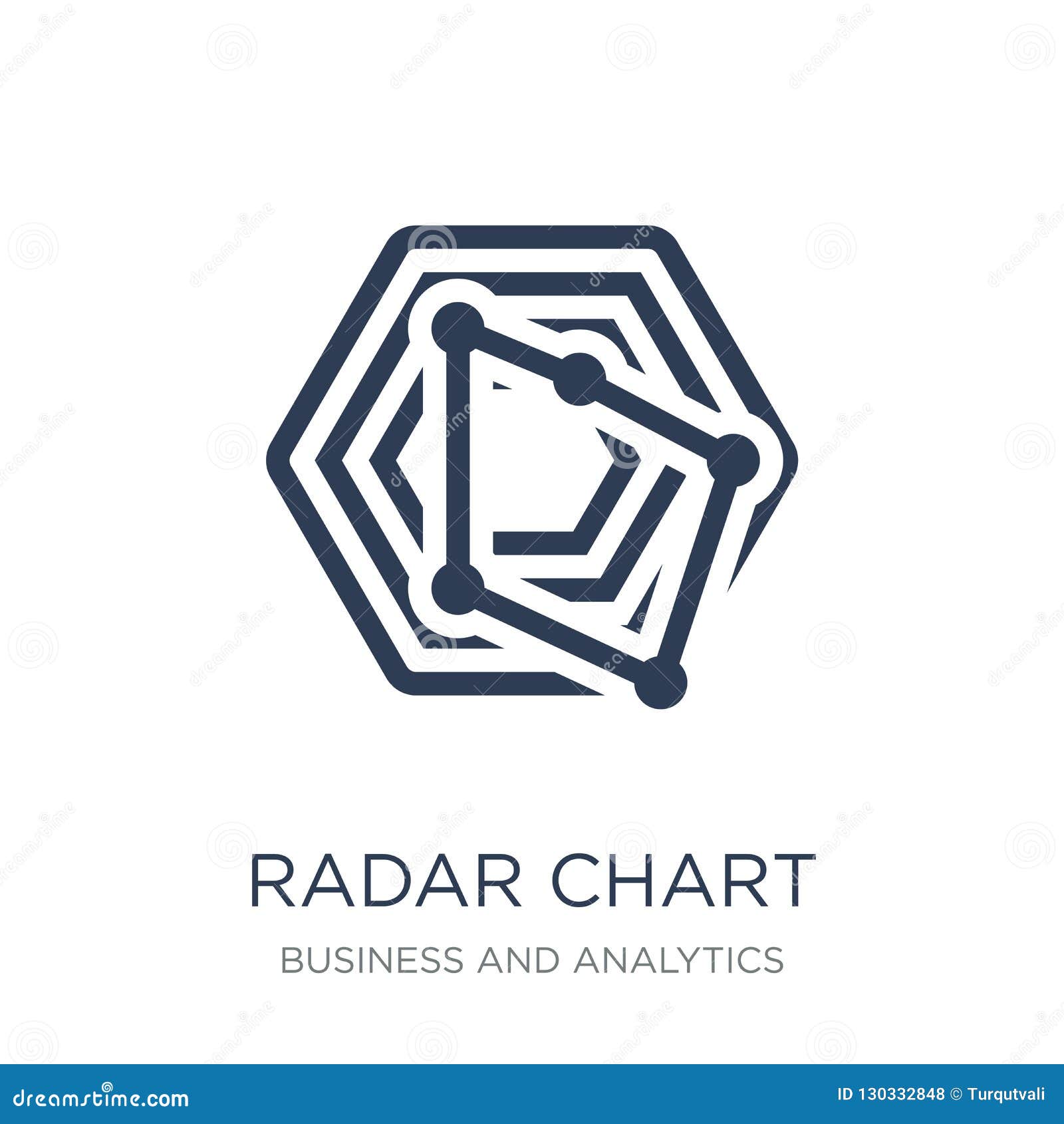 Radar Chart Icon. Trendy Flat Vector Radar Chart Icon on White B Stock ...