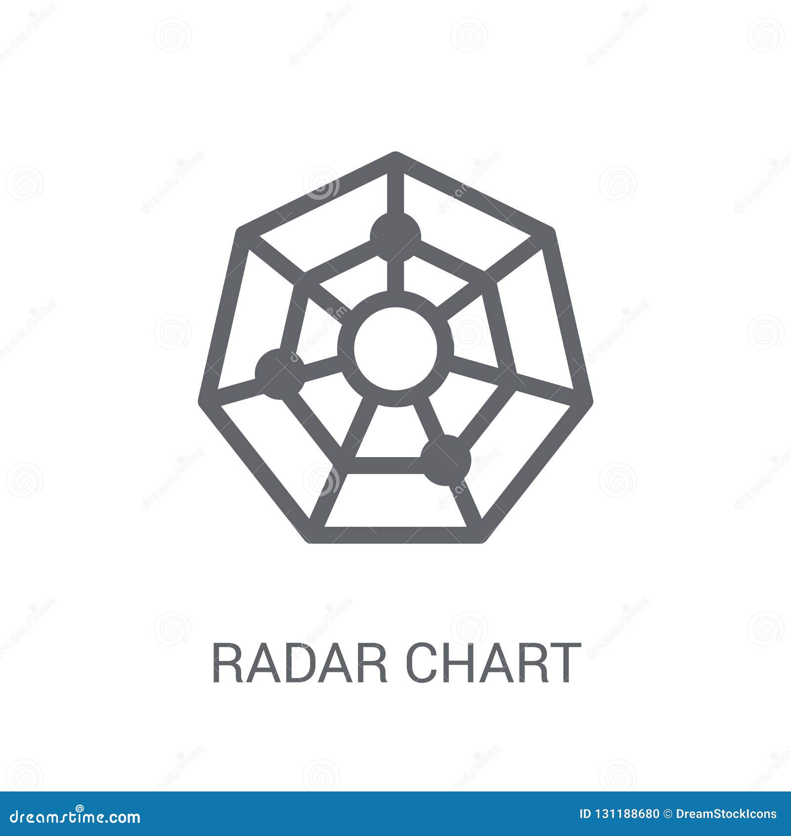 Radar Chart Icon. Trendy Radar Chart Logo Concept on White Background ...