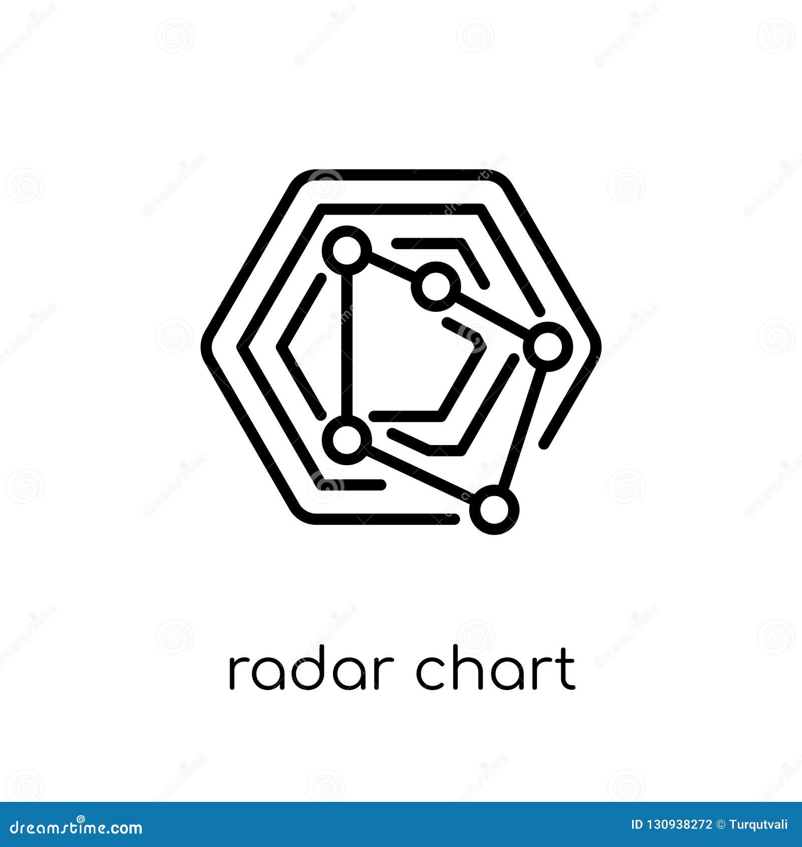 Radar Chart Icon. Trendy Modern Flat Linear Vector Radar Chart I Stock ...