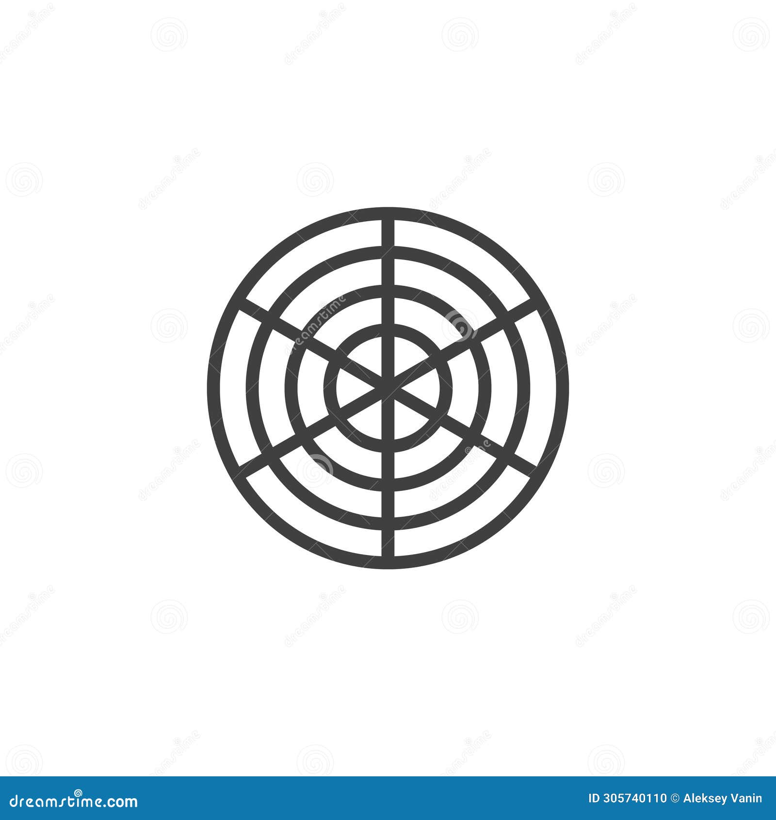 Radar Chart line icon stock illustration. Illustration of logo - 305740110