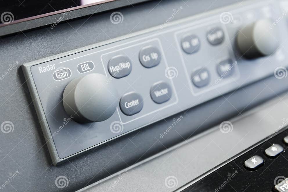 Radar Control Panel, Navigation Equipment Stock Image - Image of ...