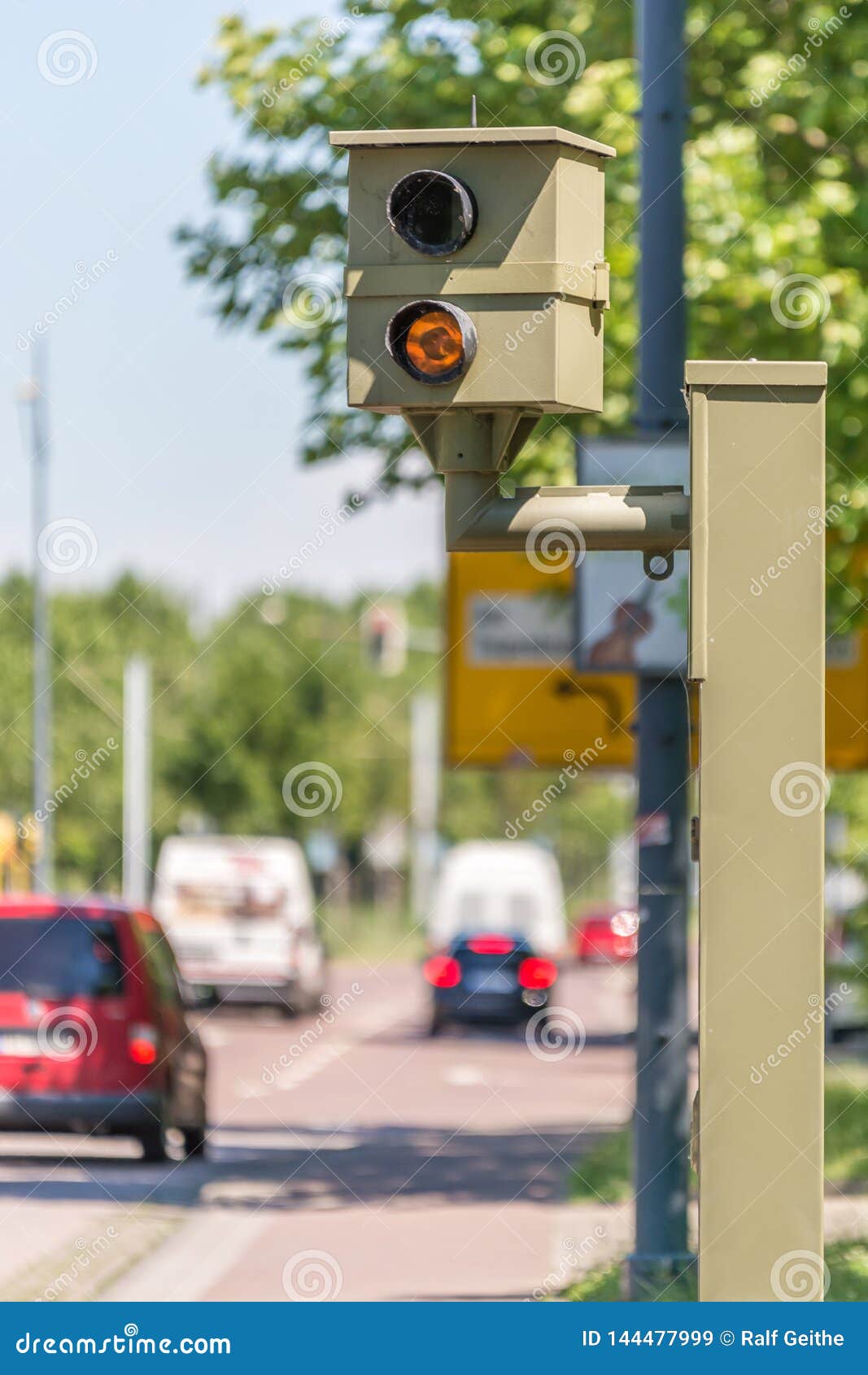 Radar Control in Urban Area Stock Image - Image of stationary, road ...