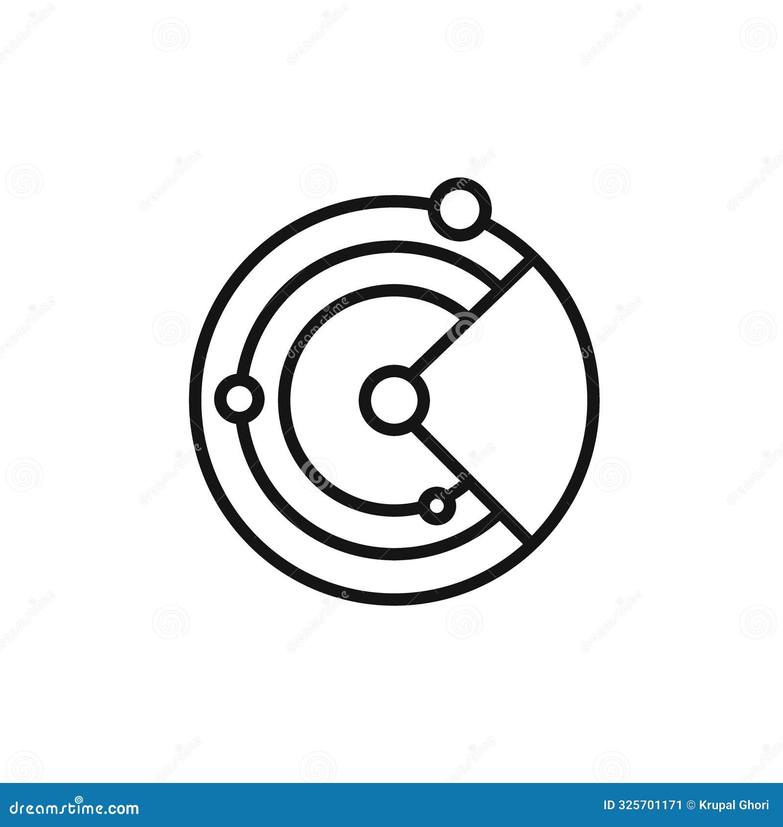Radar Detection Icon Vector Set Collection For Web Stock Illustration