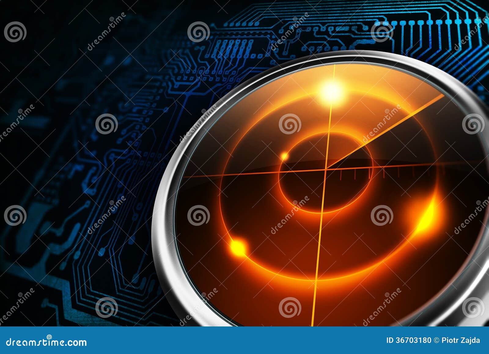 Radar Detection stock illustration. Illustration of monitor - 36703180