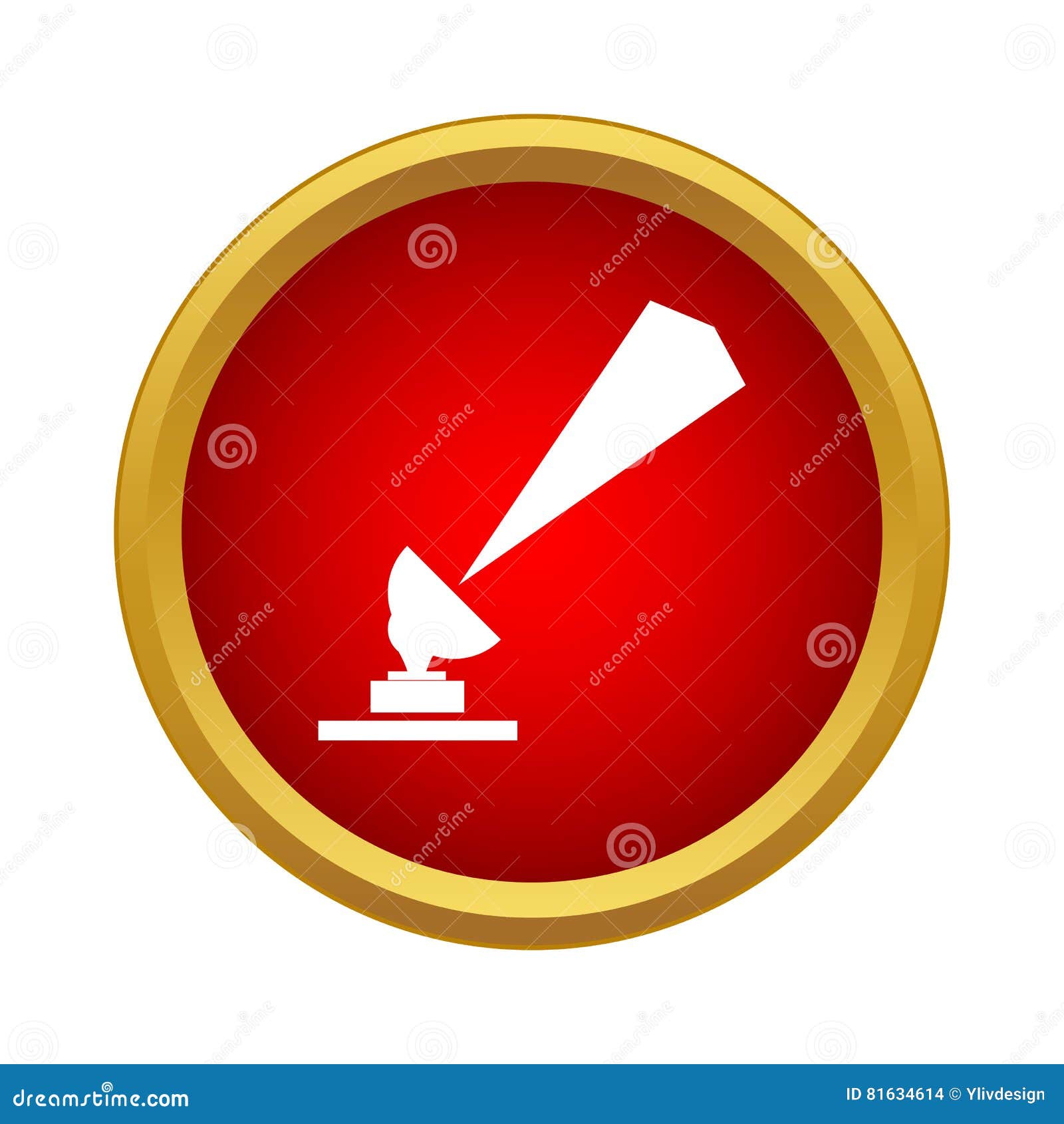 Radar Dish Icon in Simple Style Stock Vector - Illustration of ...