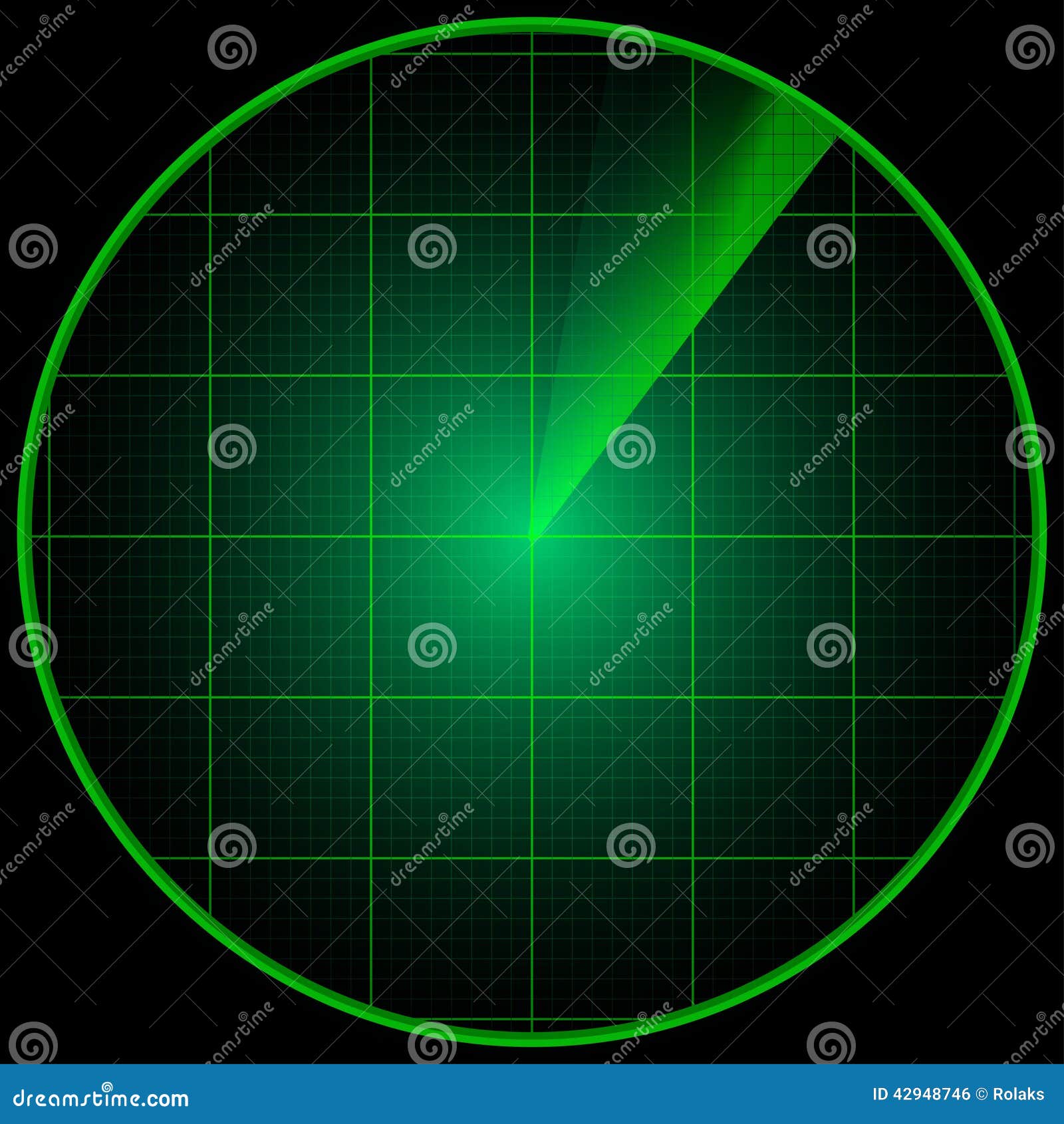 Radar display stock vector. Illustration of electronics - 42948746