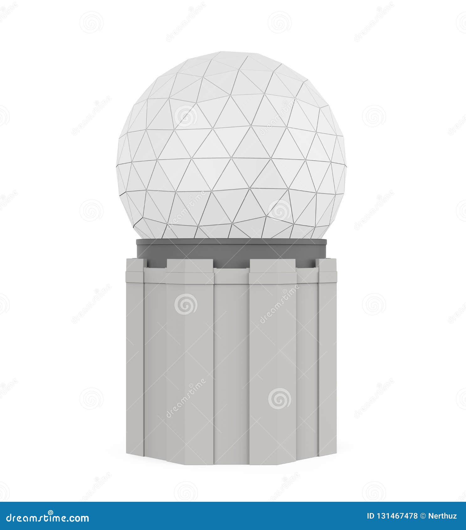 Radar Dome Station Isolated Stock Illustration - Illustration of ...