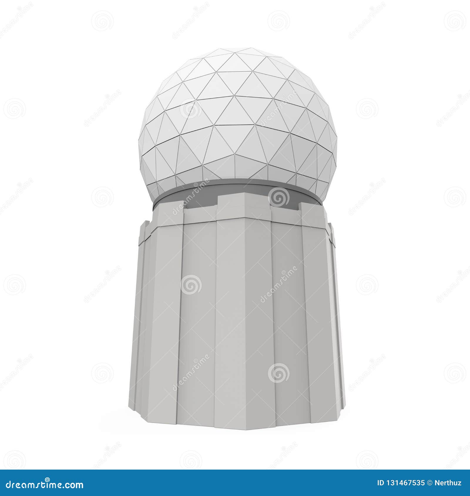 Radar Dome Station Isolated Stock Illustration - Illustration of ...