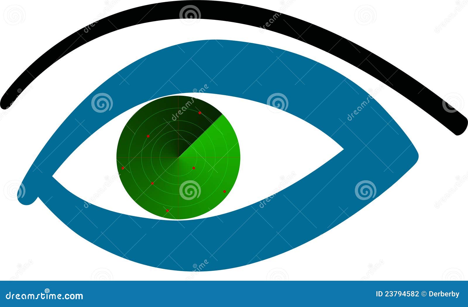 Radar eye stock illustration. Illustration of scanning - 23794582