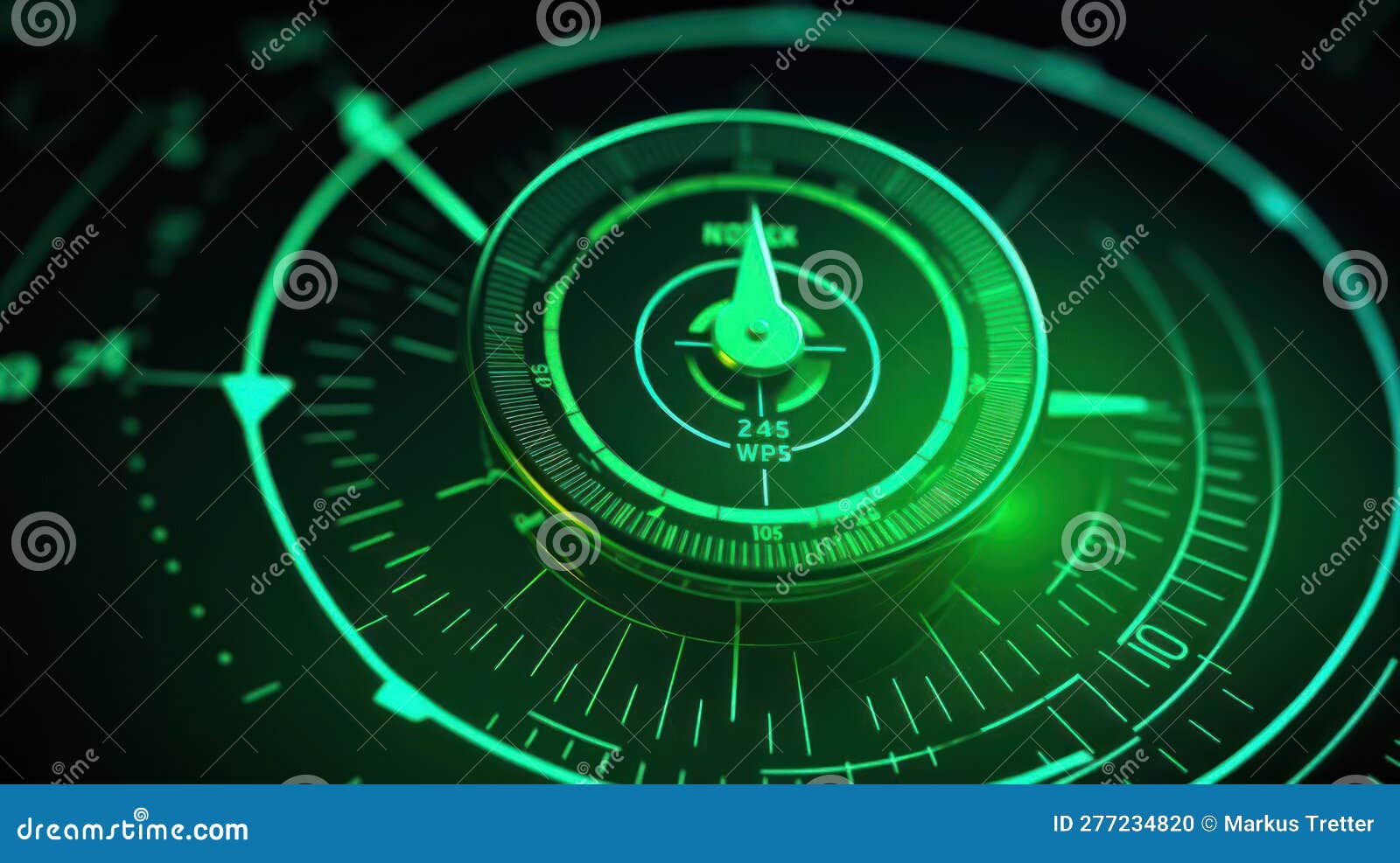 A Radar with a Green Blip Indicating a Safe Browsing Environment Created with Generative AI ...