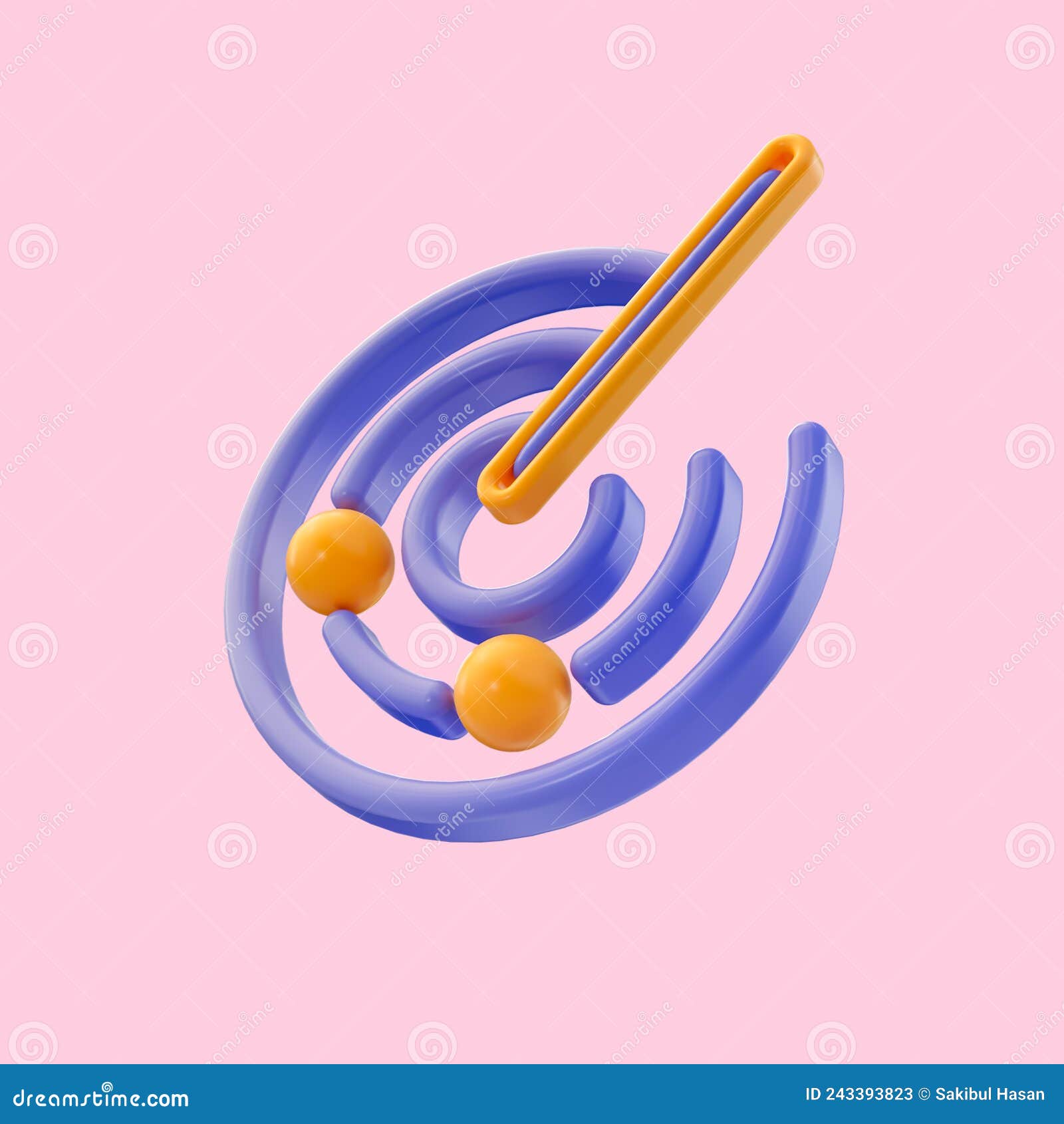 Radar Icon 3d Render Concept for Flat Satellite Broadcast Receiver ...