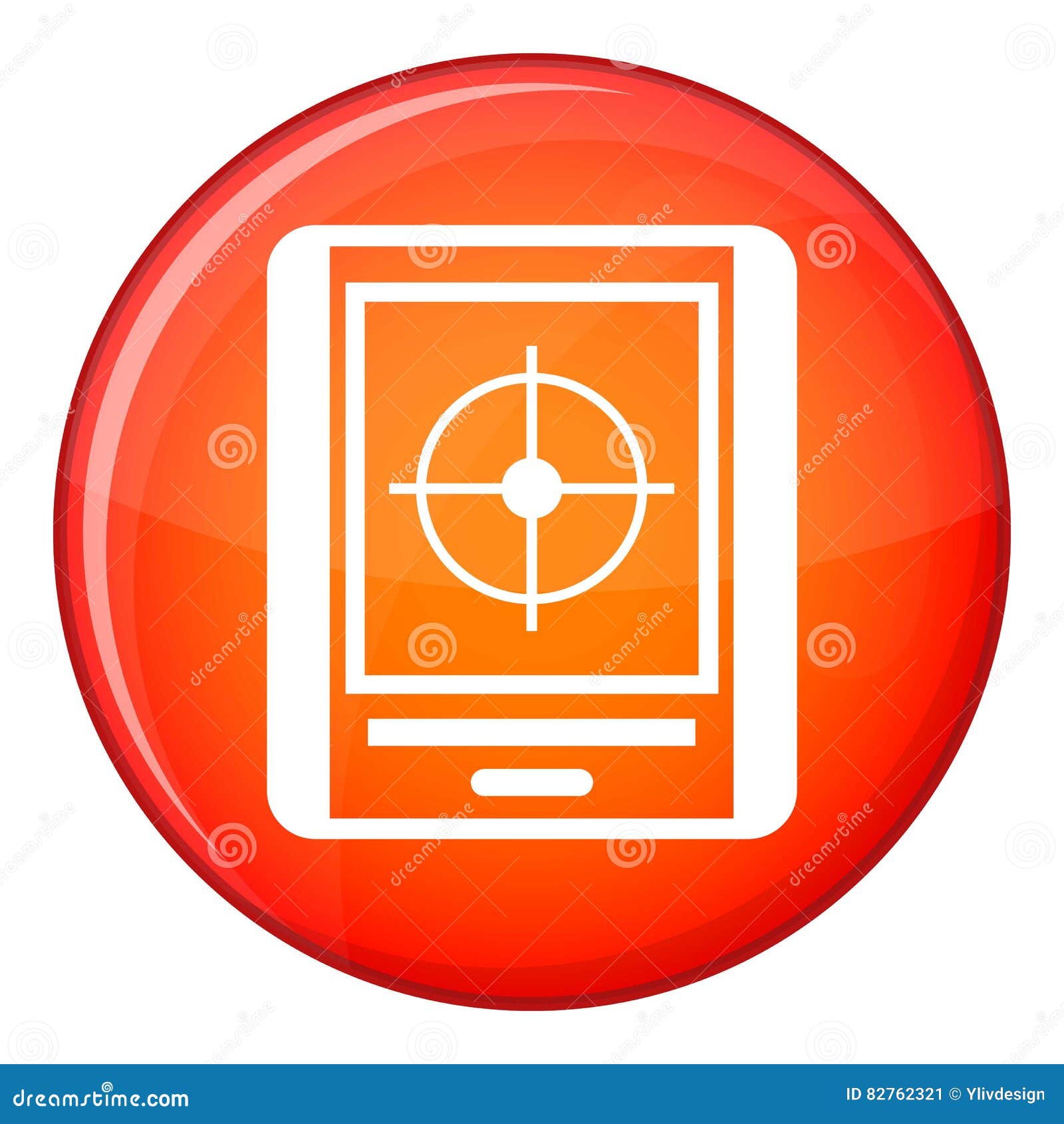 Radar icon, flat style stock vector. Illustration of isolated - 82762321