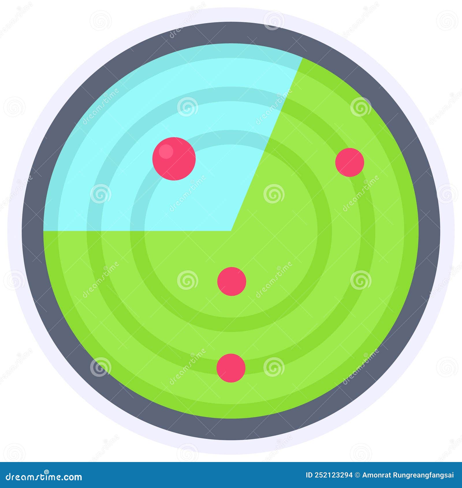 Radar Icon, Location Map and Navigation Vector Stock Vector ...