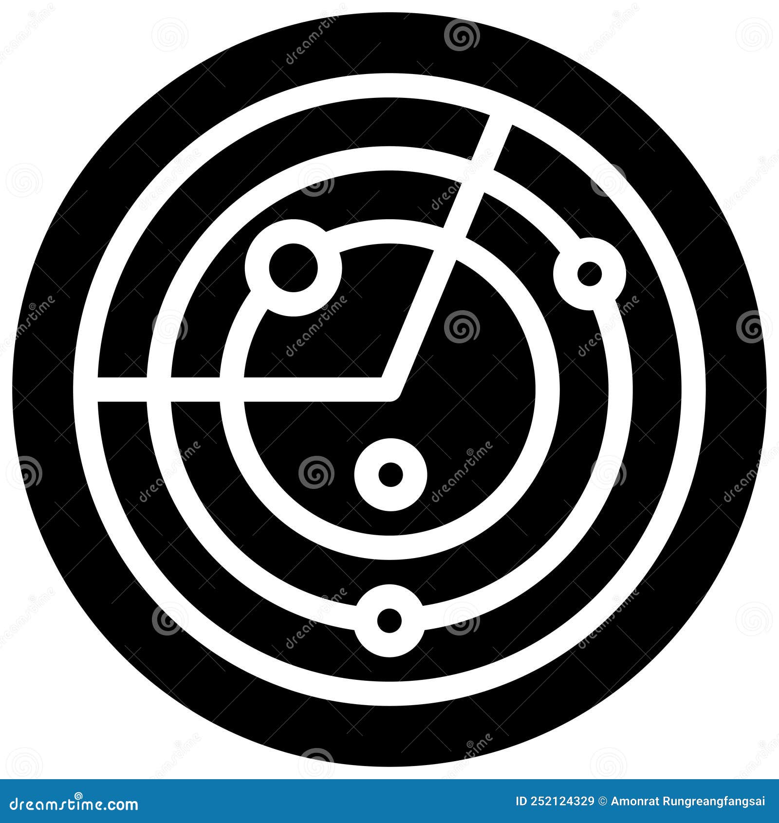 Radar Icon, Location Map and Navigation Vector Stock Vector ...