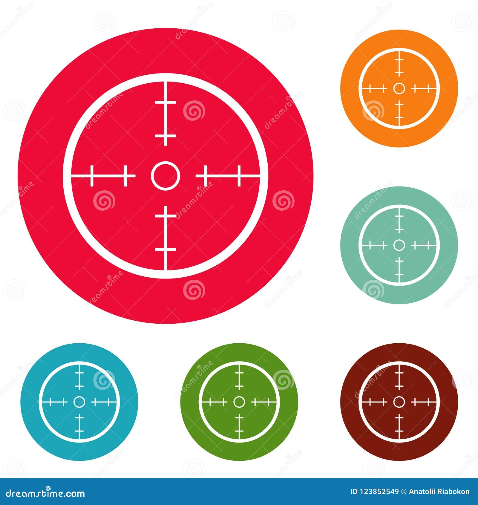 Radar icons circle set stock illustration. Illustration of military ...