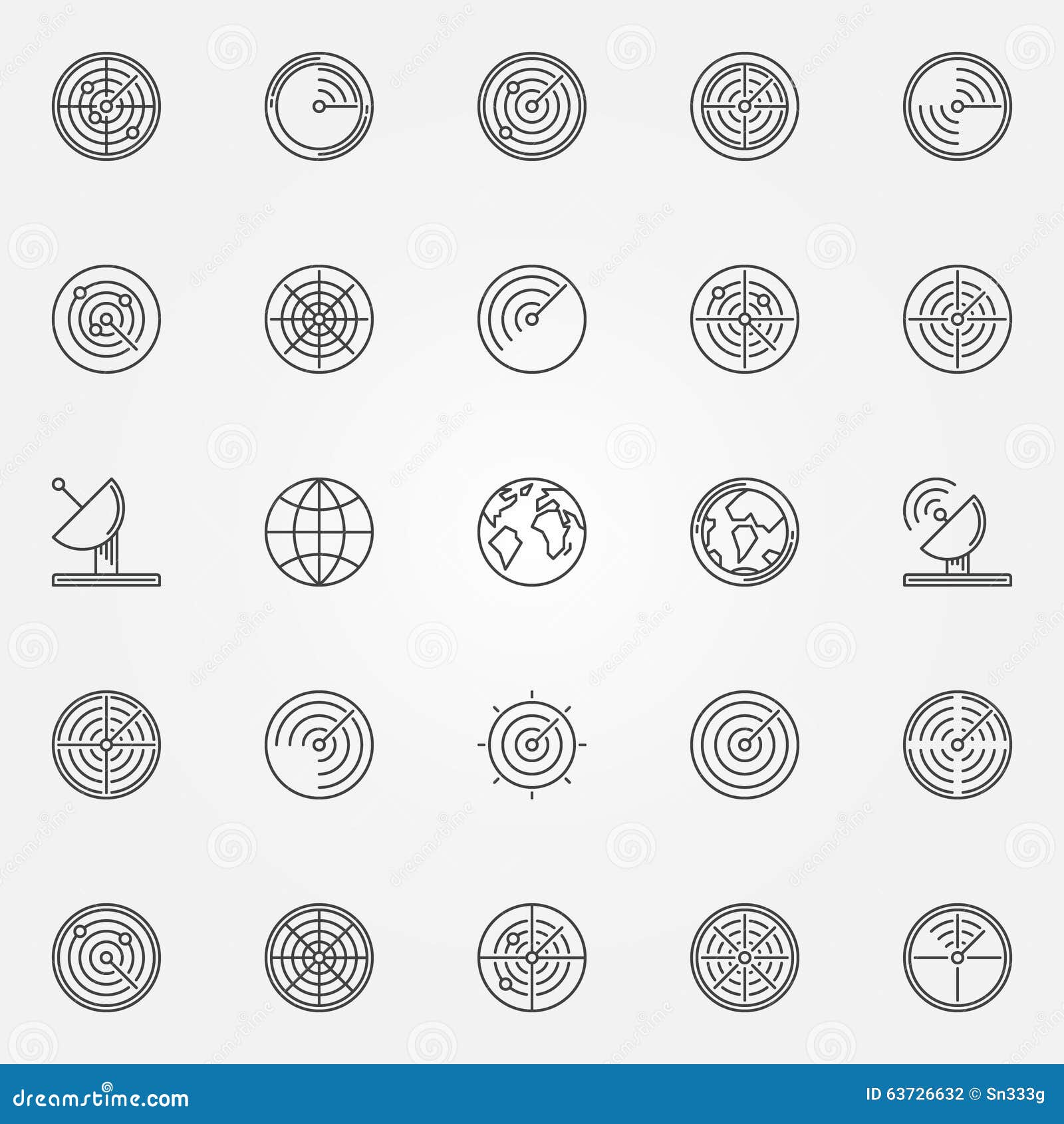 Set Of Radar Icons. Sonar Sound Waves. Vector | CartoonDealer.com ... Set Of Radar Icons. Sonar Sound Waves. Vector | CartoonDealer.com ...