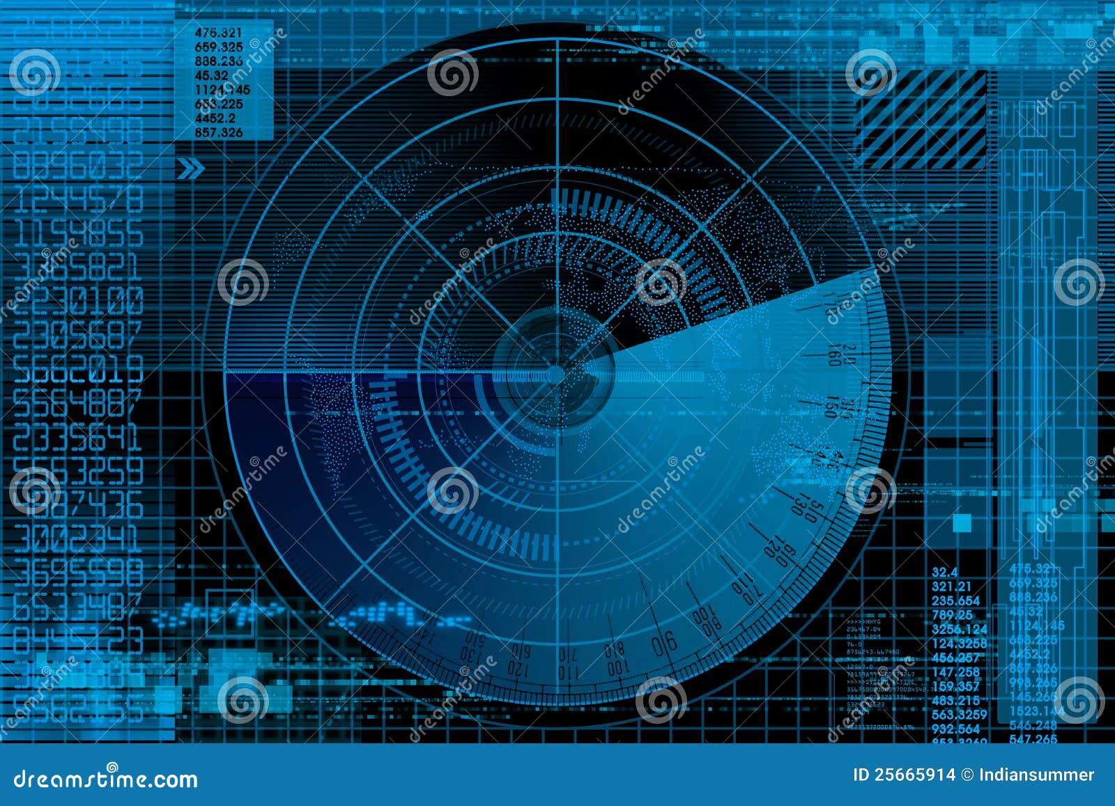 Radar illustration stock illustration. Illustration of radio - 25665914