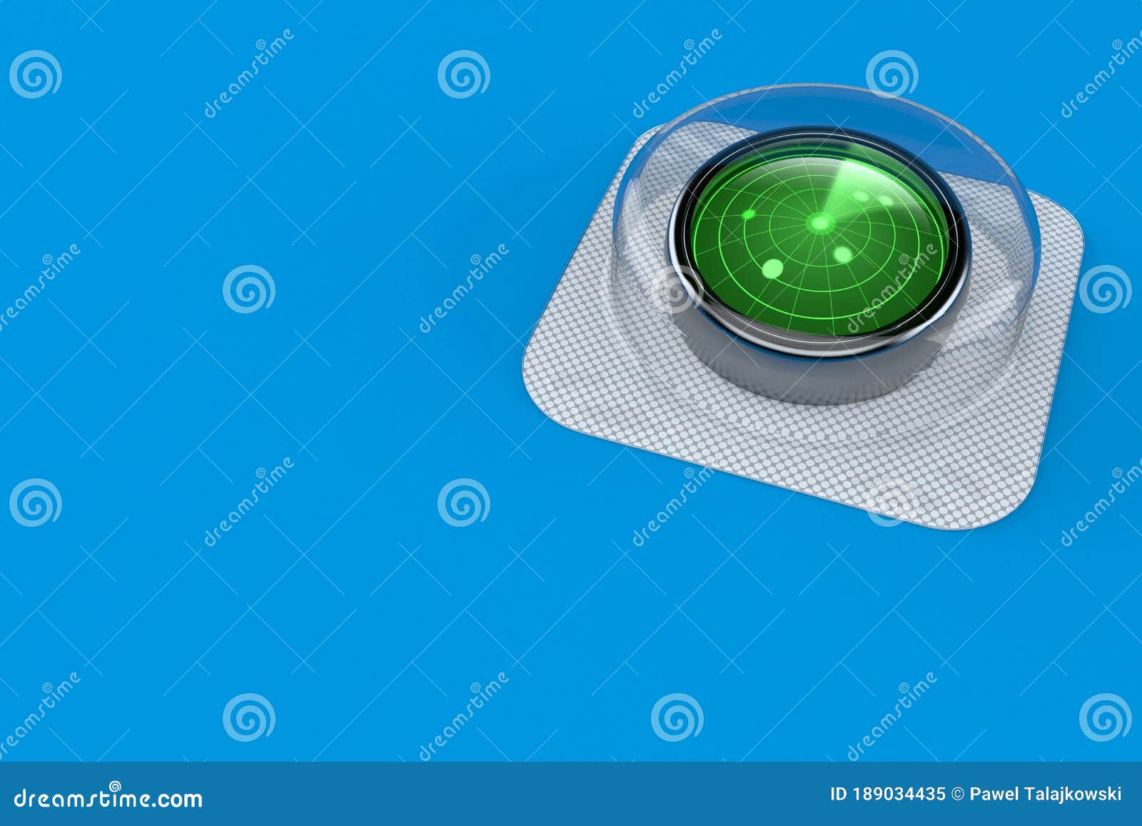 Radar inside pill box stock illustration. Illustration of isolated ...