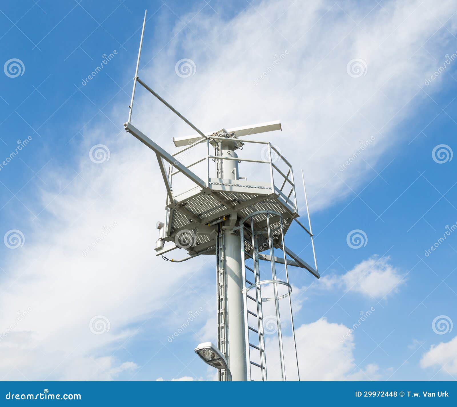 Radar Installation Against a Blue Sky Stock Photo - Image of connection ...