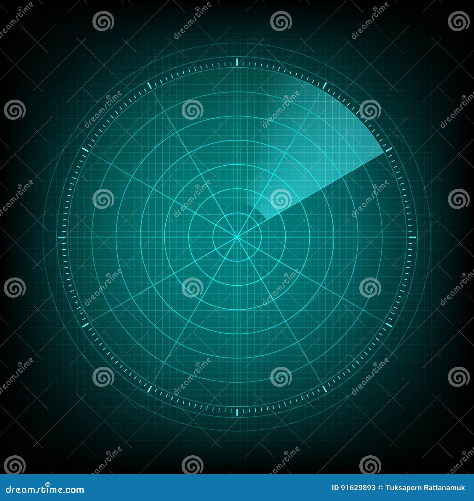 Radar interface future stock vector. Illustration of icon - 91629893